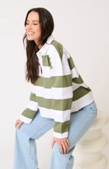 Cartel and Willow Lily Rugby Shirt - Khaki Stripe – THE LOFT St Georges